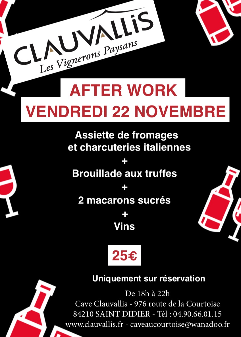 After Work | Actualités | Clauvallis - Les Vignerons Paysans