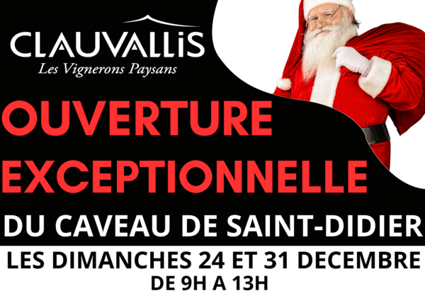 Ouverture exceptionnelle pour les fêtes | Actualités | Clauvallis - Les ...